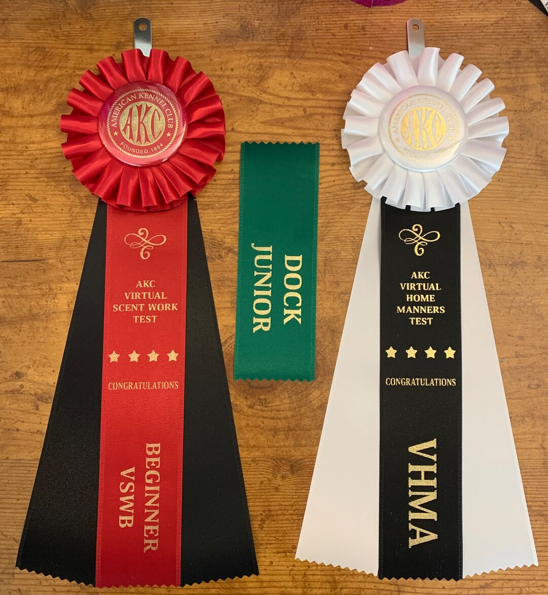 AKC Virtual Home Manners Rosette Puppy & Adult rosette Center Style ...
