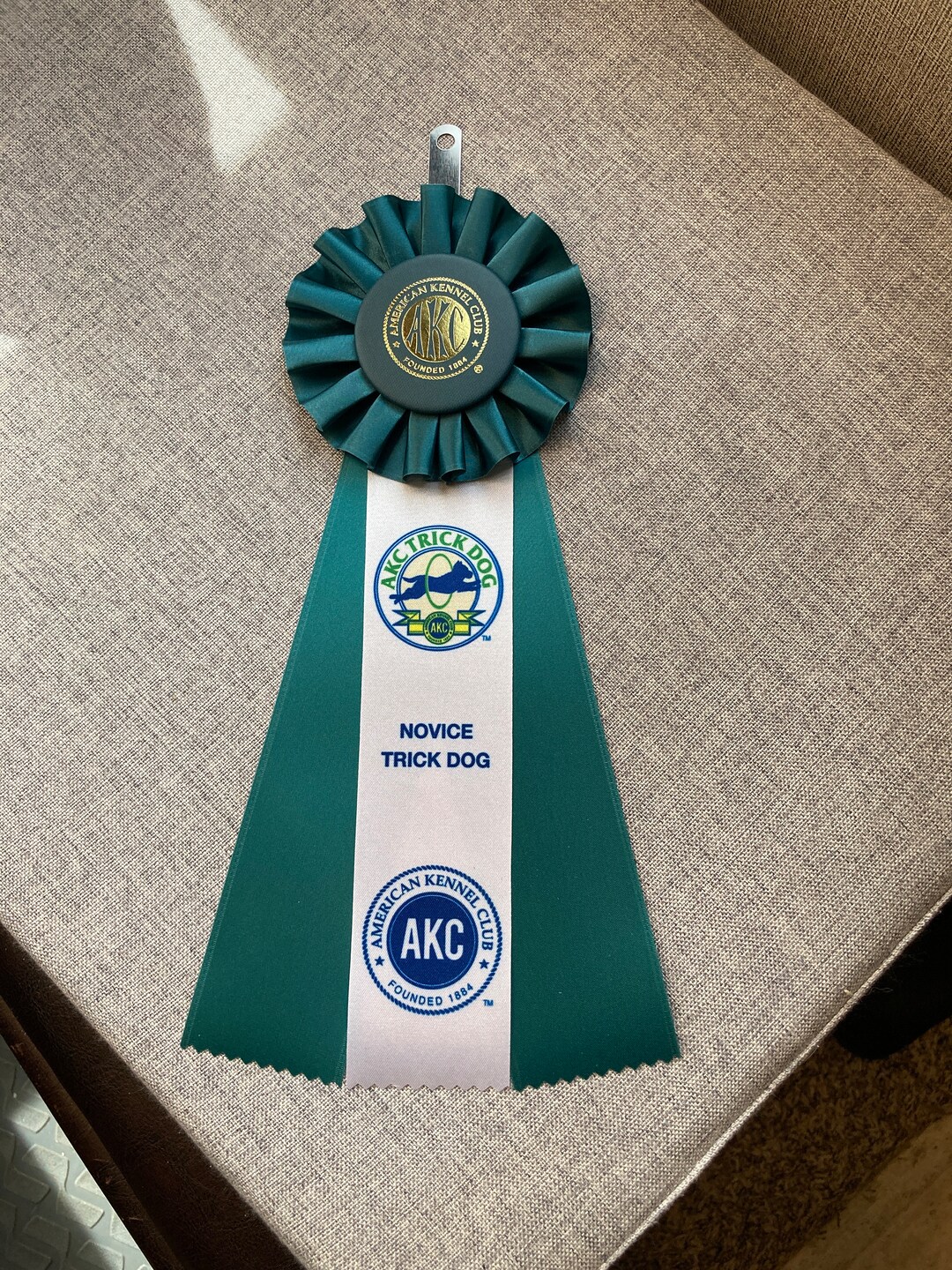 AKC Trick Dog Rosette Title Ribbon - Novice, Intermediate, Advanced ...