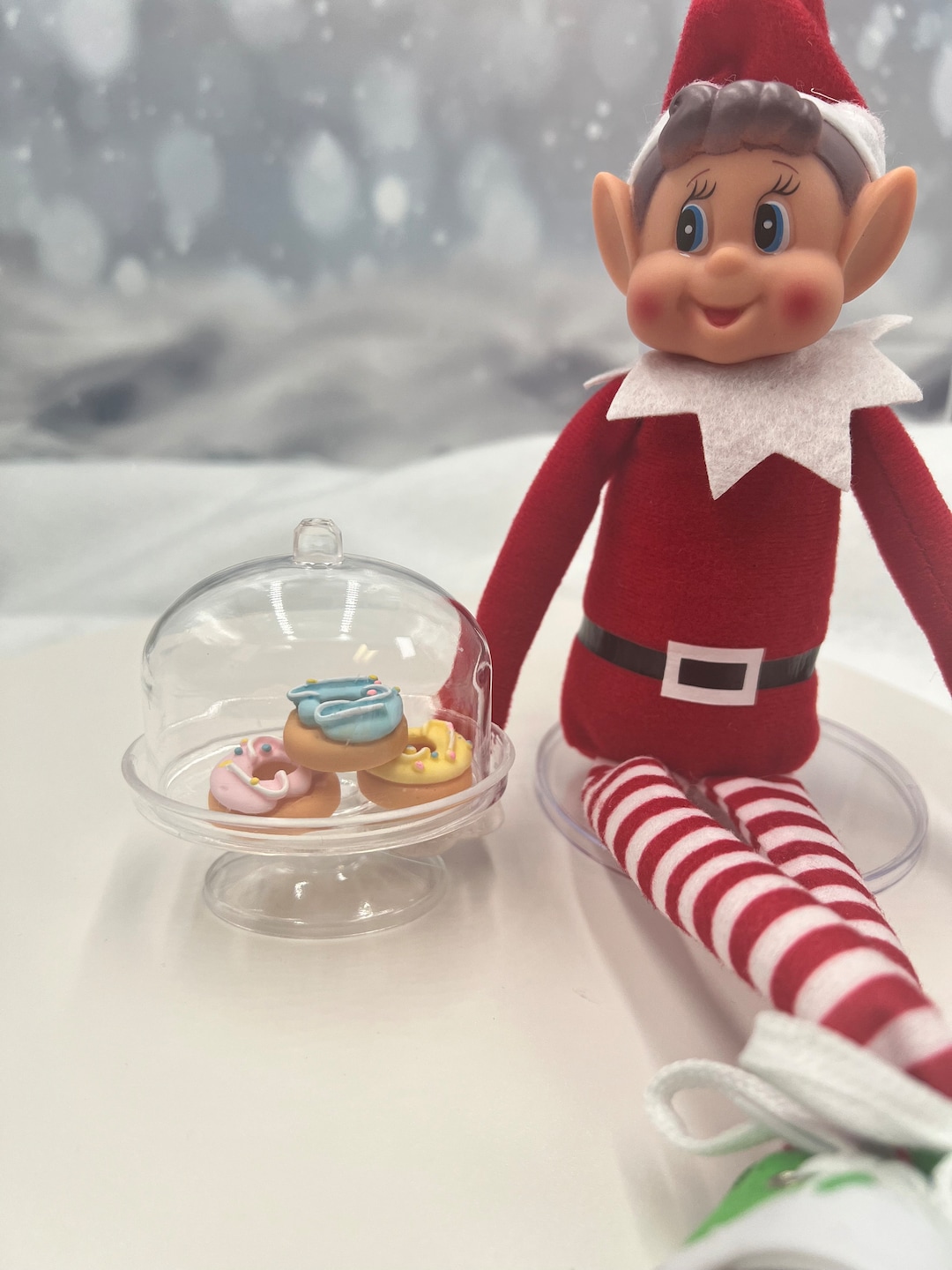 Elf Sized Cake Dome, Domed Pedestal Cake Stand, Mini Food for Elf, Elf ...