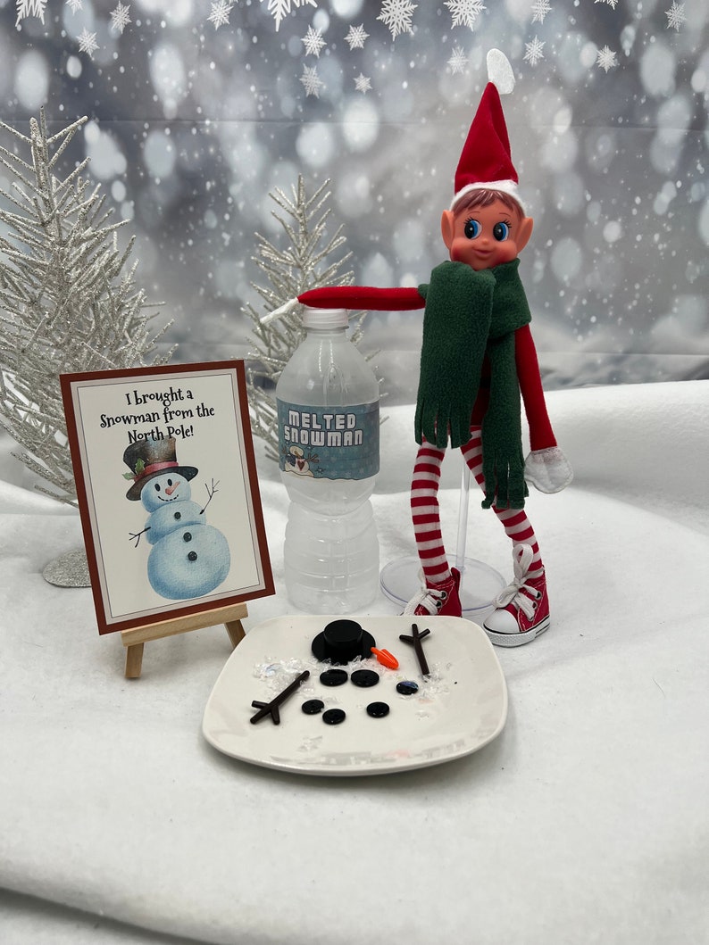 Elf Melted Snowman Set Elf Kit Funny Elf - Etsy