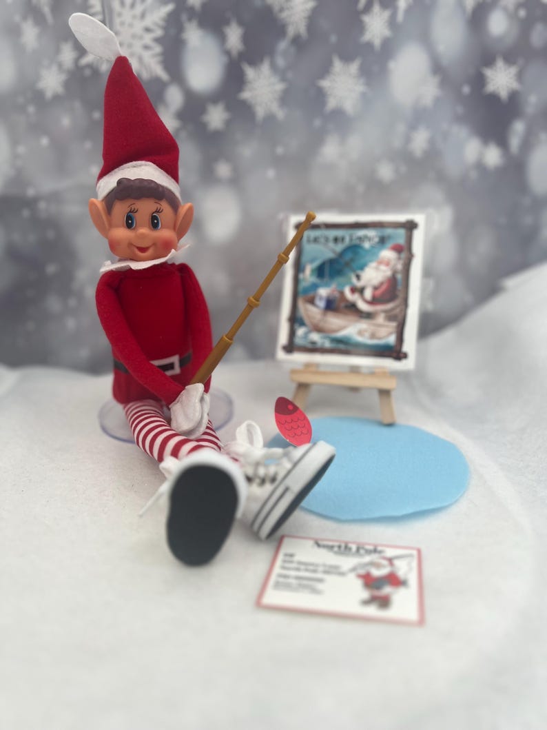 Elf Fishing Prop Set: Santa's License, Felt Pond - Etsy