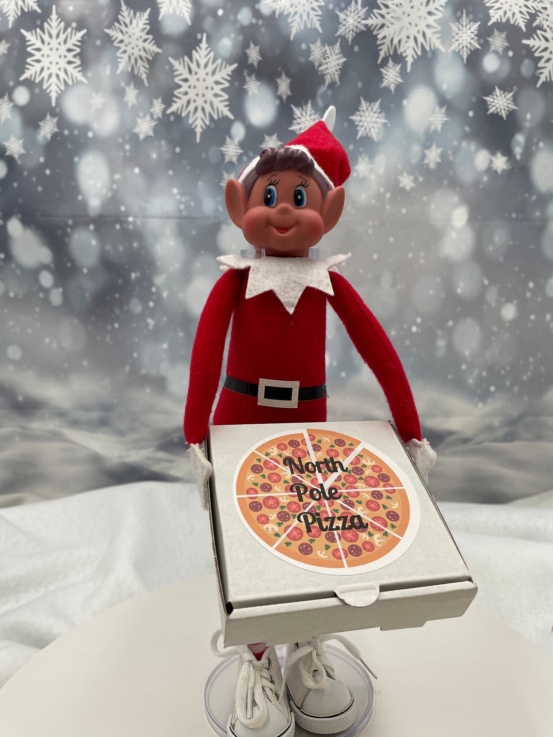 Pizza Night With Elf Cute Box With pizza Sticker | Etsy