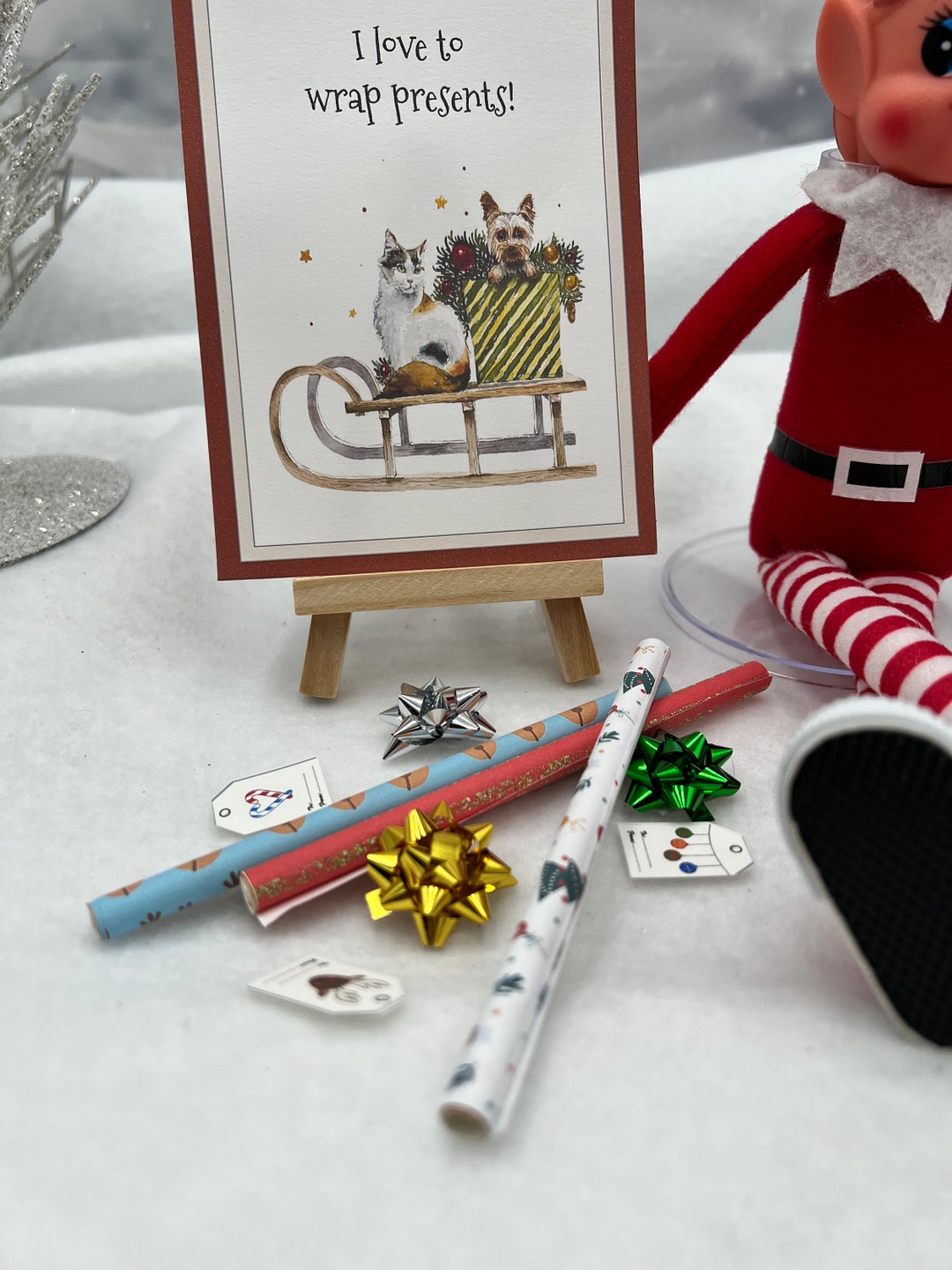 Small Elf Wrapping Set, Elf Accessories, Elf Props - Etsy