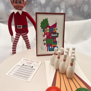 Elf Bowling Set, Easy Elf Ideas, Holiday Decorations for Kids - Etsy