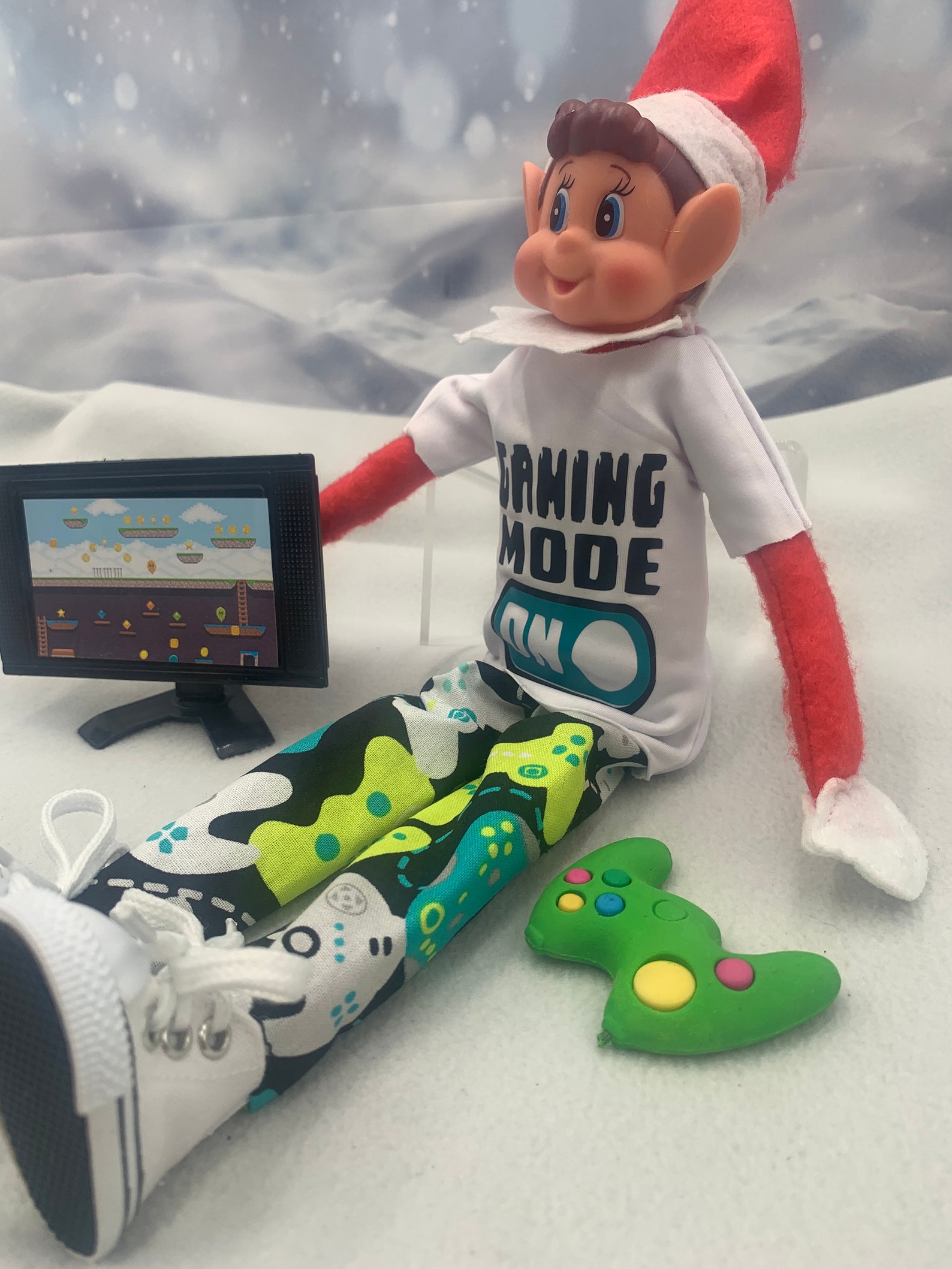 Elf Gaming Mode ON the Red Elf Shop Original Elf Gaming | Etsy