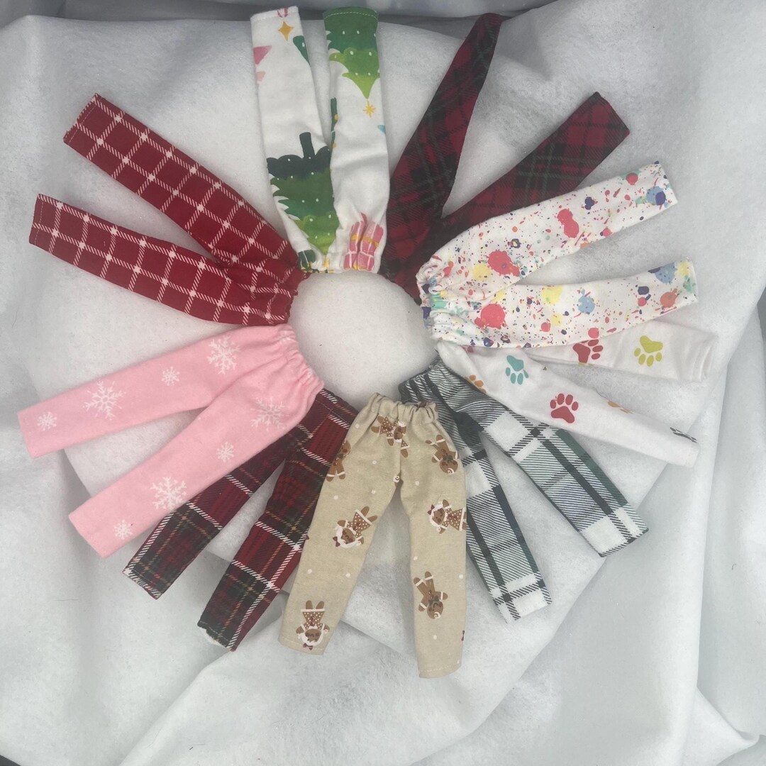 Christmas Elf Doll Pants: Flannel Holiday Pants - Etsy