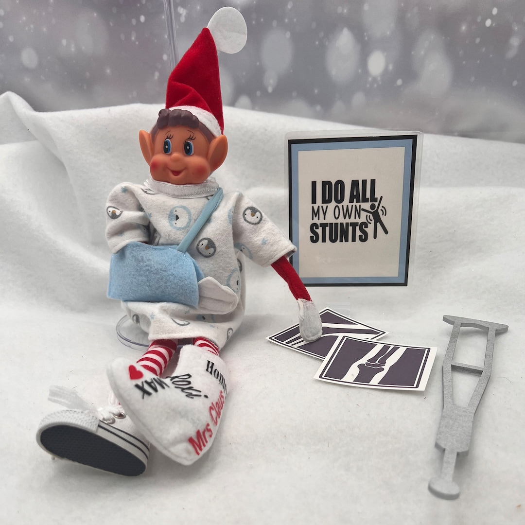 Elf Hospital Patient Set: 1/6 Scale Gown, Cast, Crutch & X-rays - Etsy