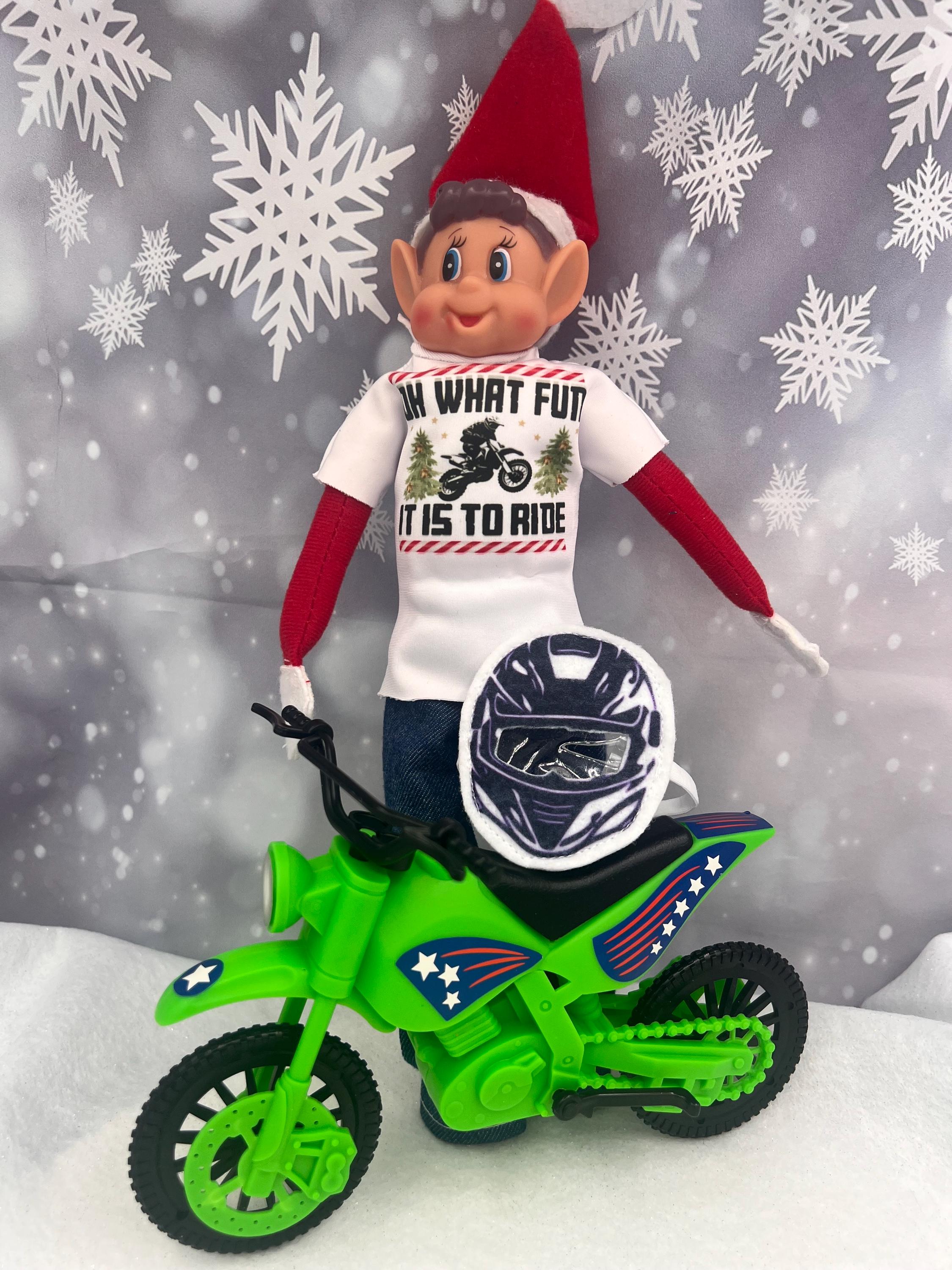 Elf Dirt Bike Outfit: Motocross Costume, Helmet, Shirt & Jeans. - Etsy