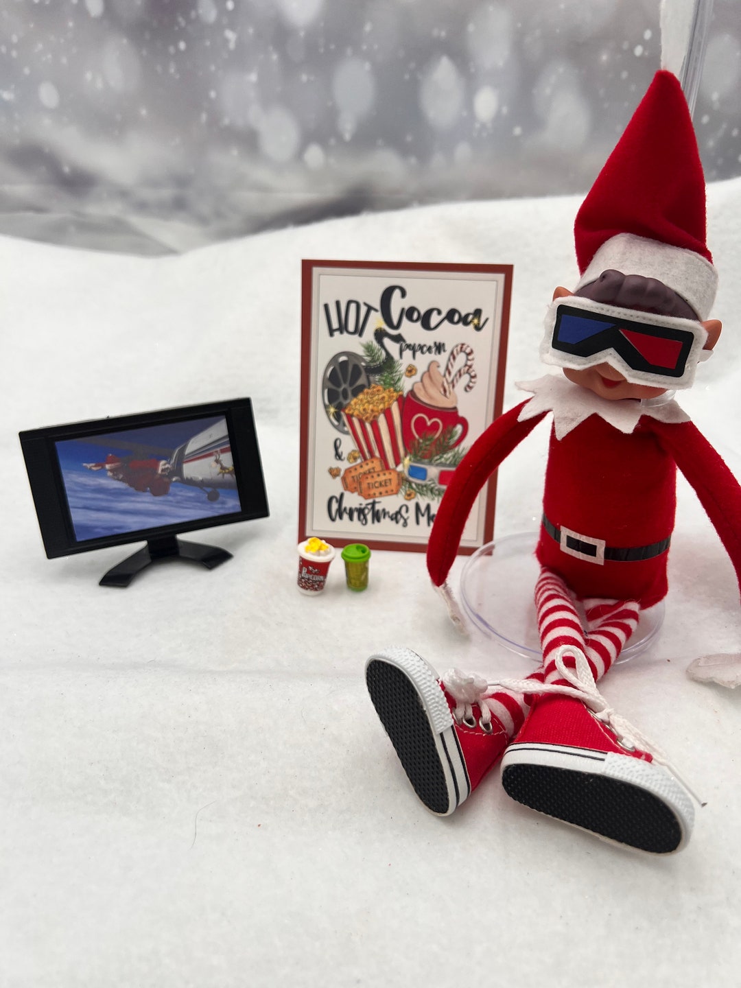 Elf Movie Night With Television, 3-D Glasses, Popcorn, Hot Cocoa and ...