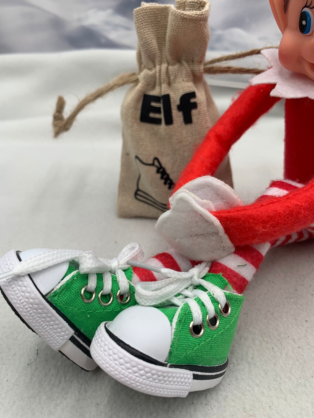 ELF Sized Shoes, Elf Green Shoes, Cute Doll Shoes, Christmas Shoes ...
