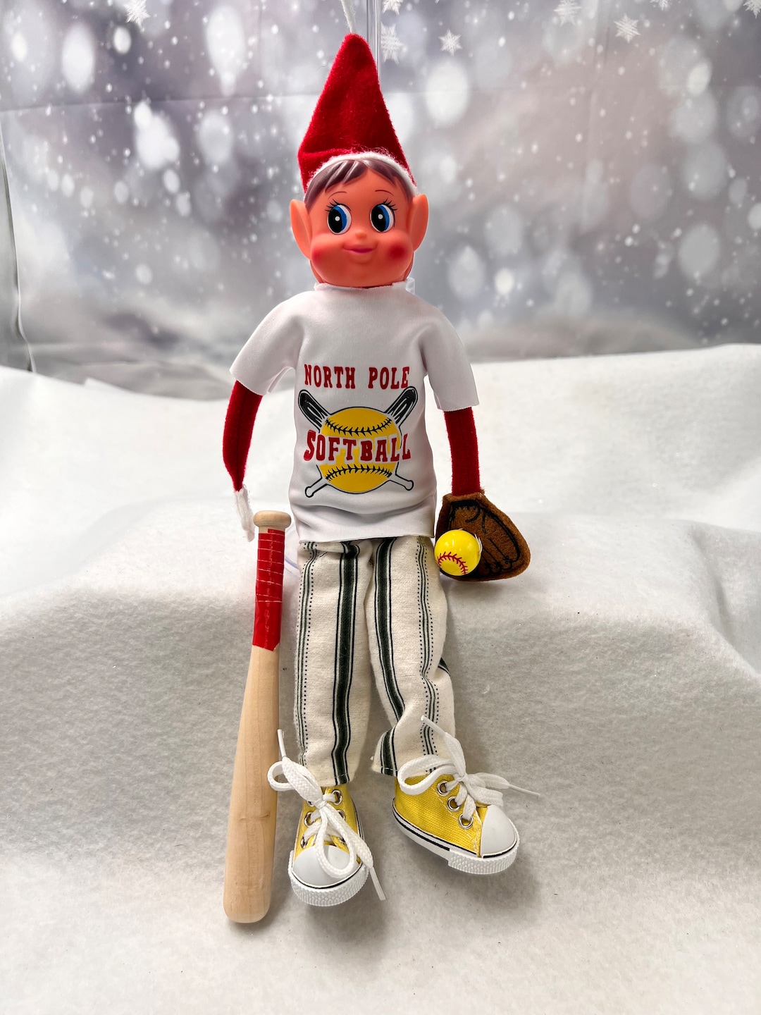 Softball Set for Elf Elf Clothes, Sport Props, Christmas Decoration - Etsy