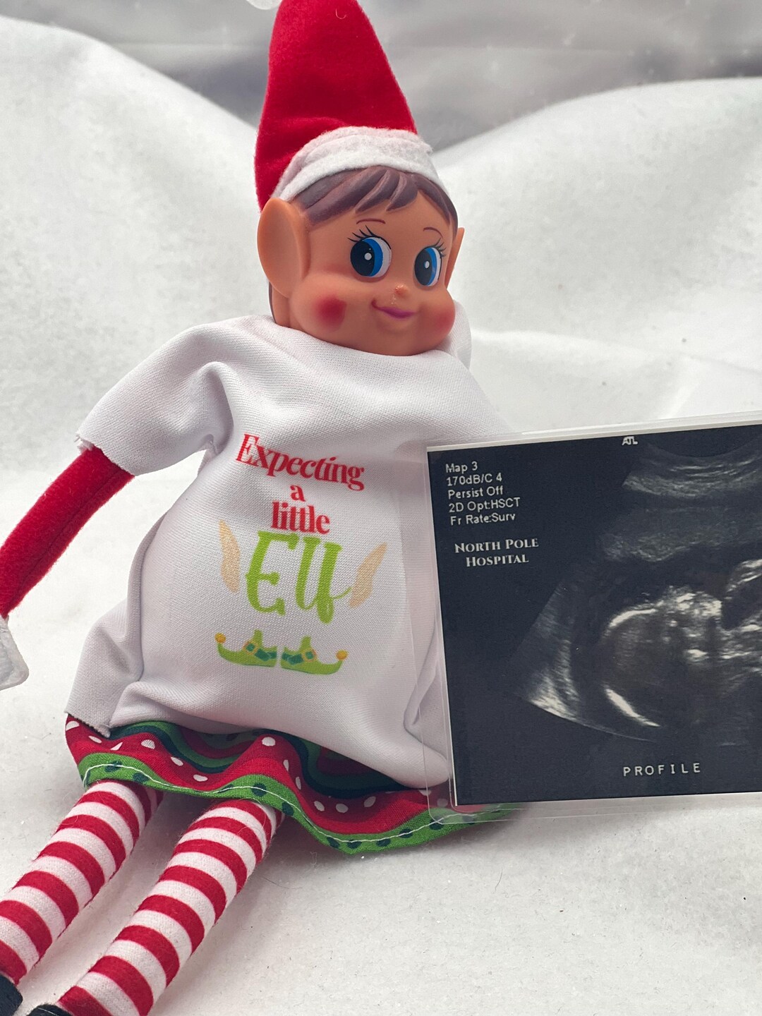 Elf Maternity Shirt & Skirt Set With Laminated Ultrasound - Etsy UK