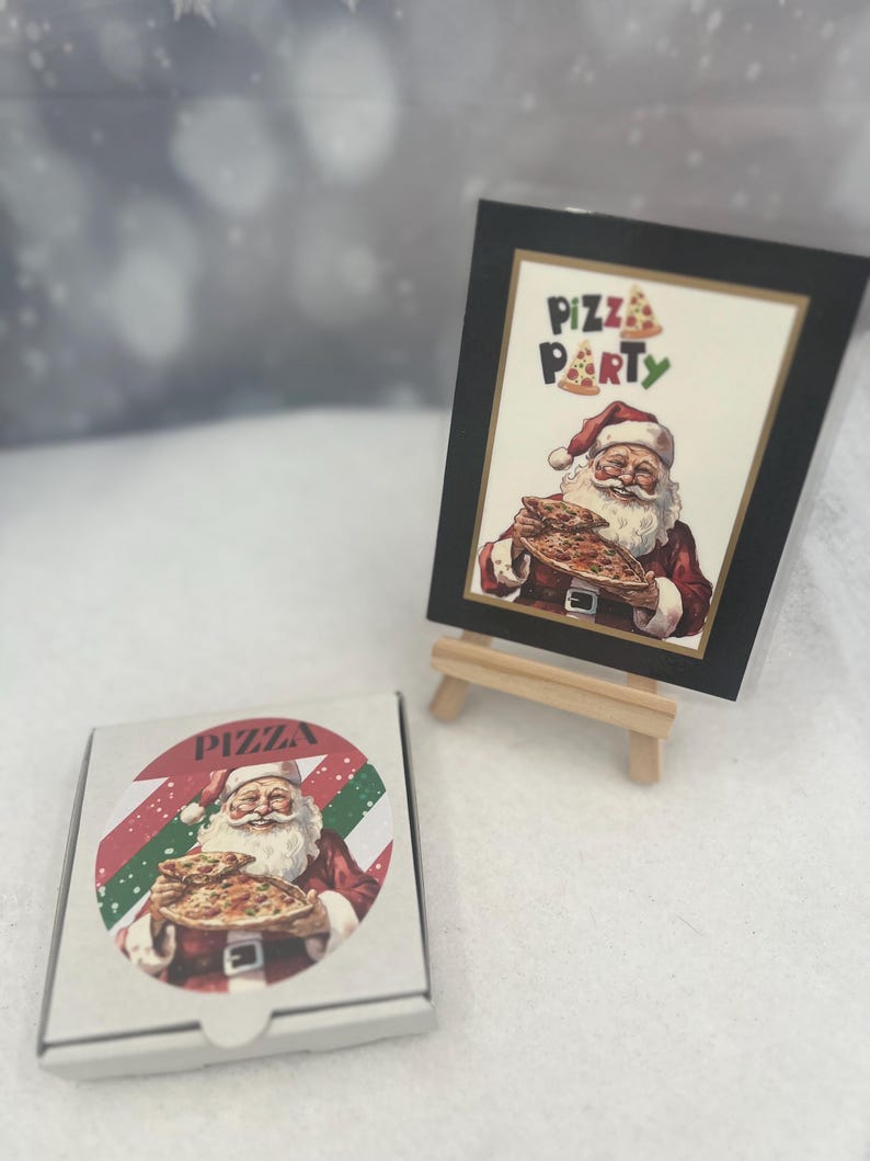 Elf Pizza Night Prop, Mini Box & Laminated Sign - Etsy