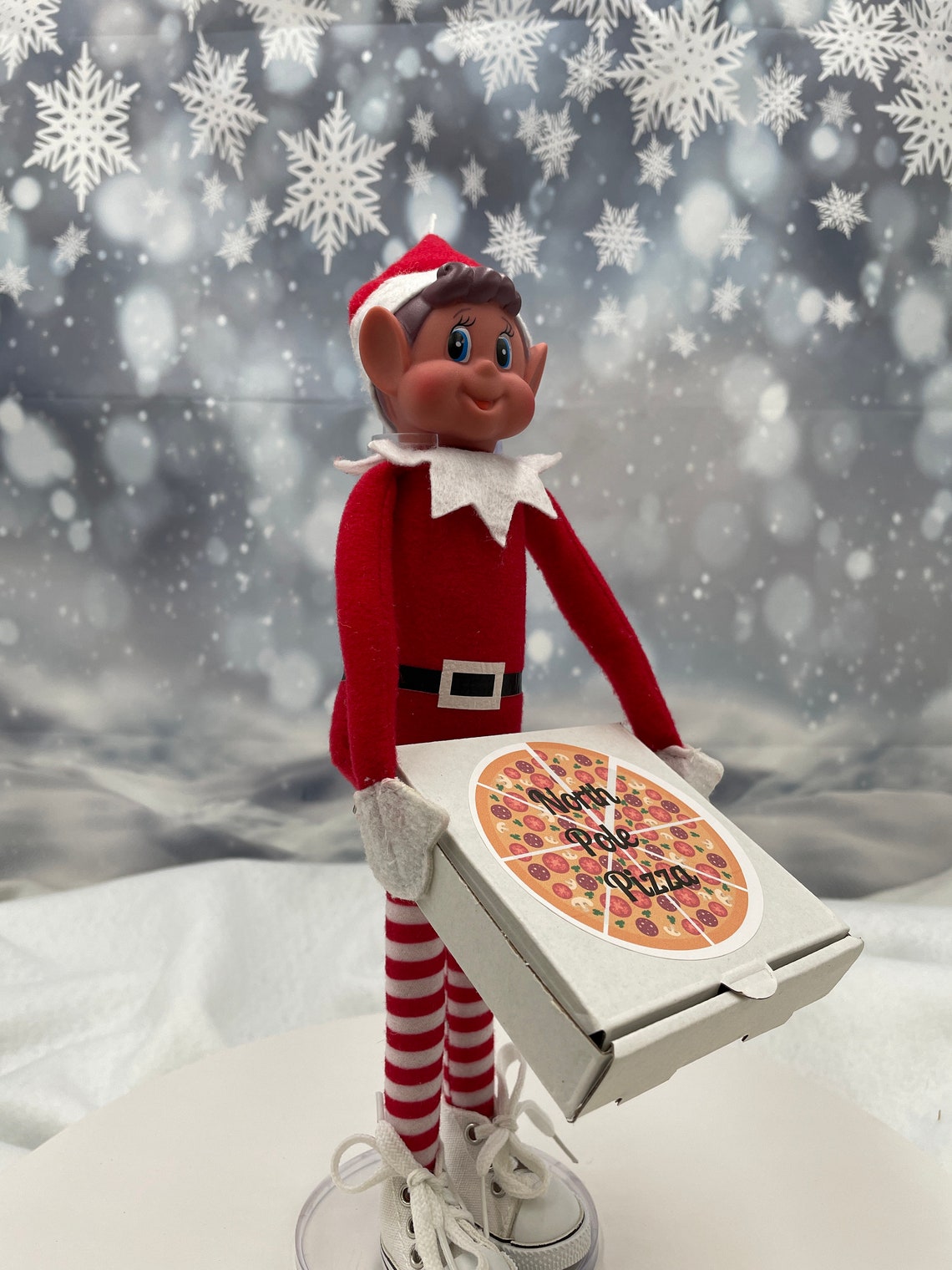Pizza Night With Elf Cute Box With pizza Sticker | Etsy