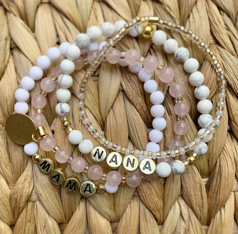 Customized Bead Name Bracelet Personalized Name Bead | Etsy