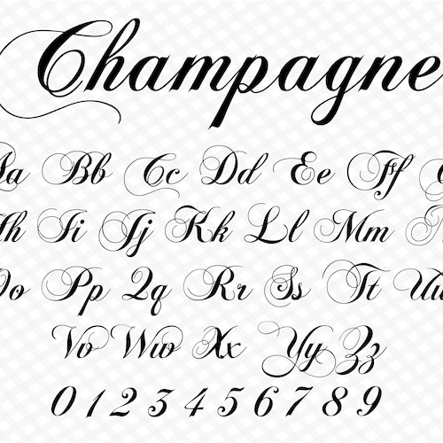 Cursive Calligraphy Fonts Alphabet