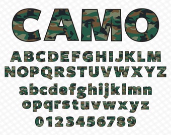 Camouflage Font Camo Font Stencil Font Army Font Military Font ...