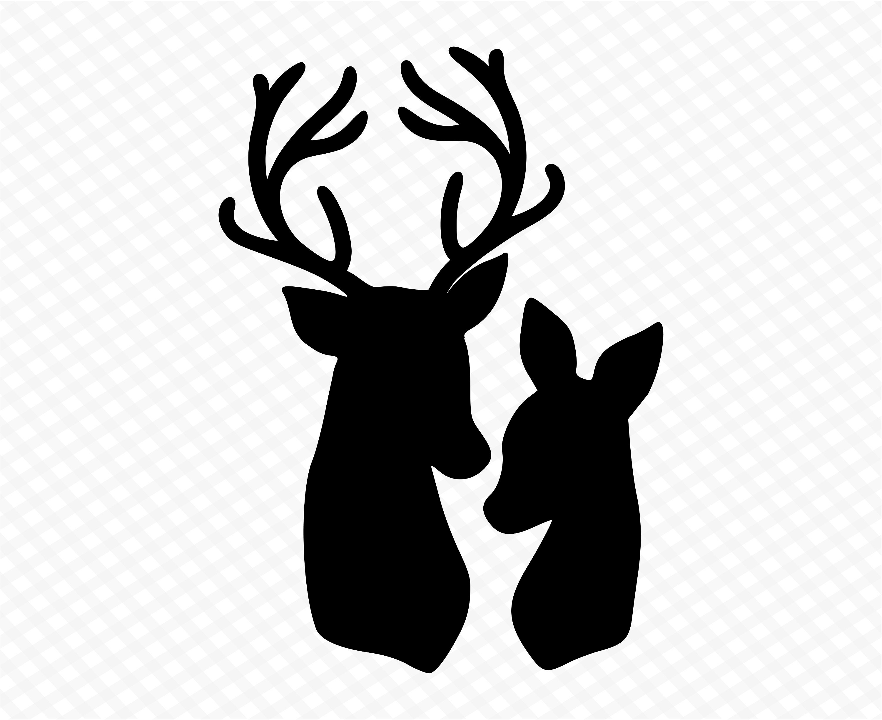 Deer Head Svg Family Deer Face Svg Christmas Deer Svg Deer Hunting Svg ...