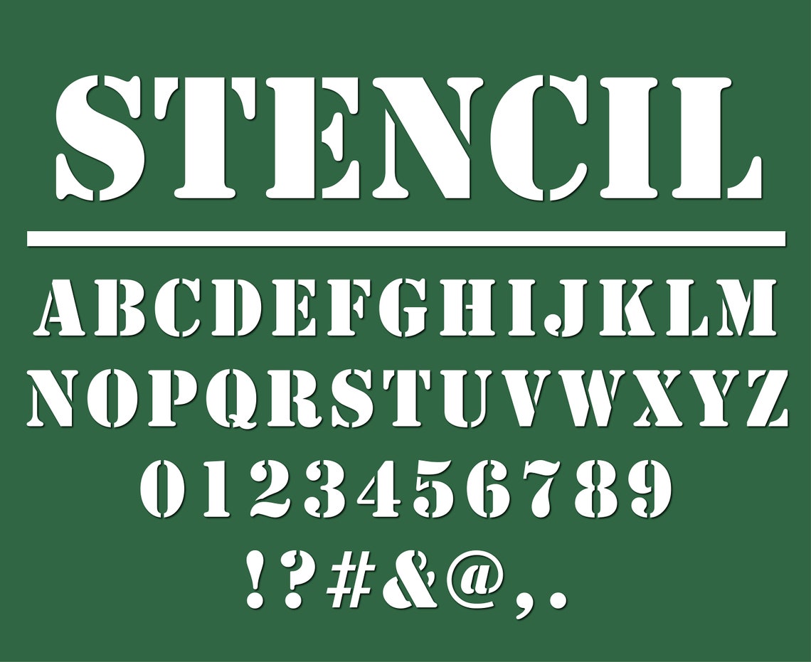 Stencil Font Army Font Military Font Military Stencil Font Army Stencil ...