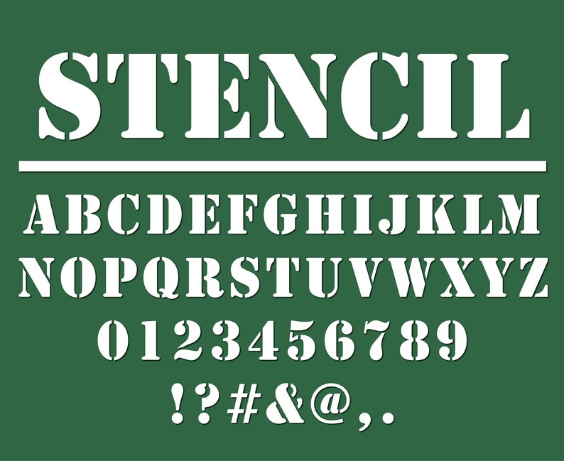 Stencil Font Army Font Military Font Military Stencil Font Army Stencil ...