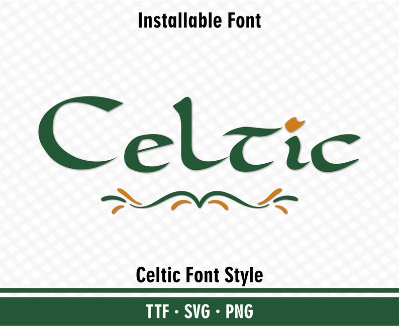 Celtic Font Irish Font Gaelic Font Celtic Letterig Font Celtic Script ...