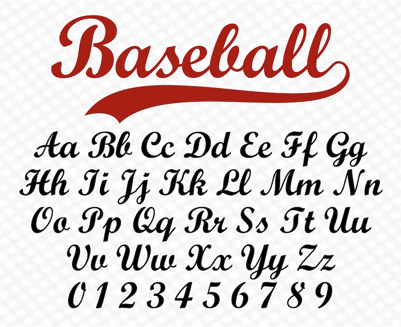 Baseball Font Ttf Baseball Font Svg Baseball Font With Tails Baseball ...