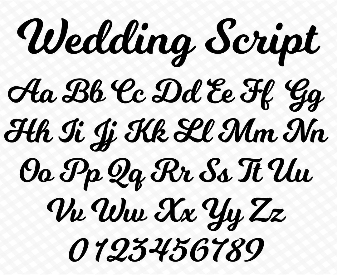Wedding Font Cursive Font Wedding Script Wedding Cursive Font ...