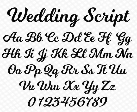 Wedding Font Cursive Font Wedding Script Wedding Cursive Font - Etsy