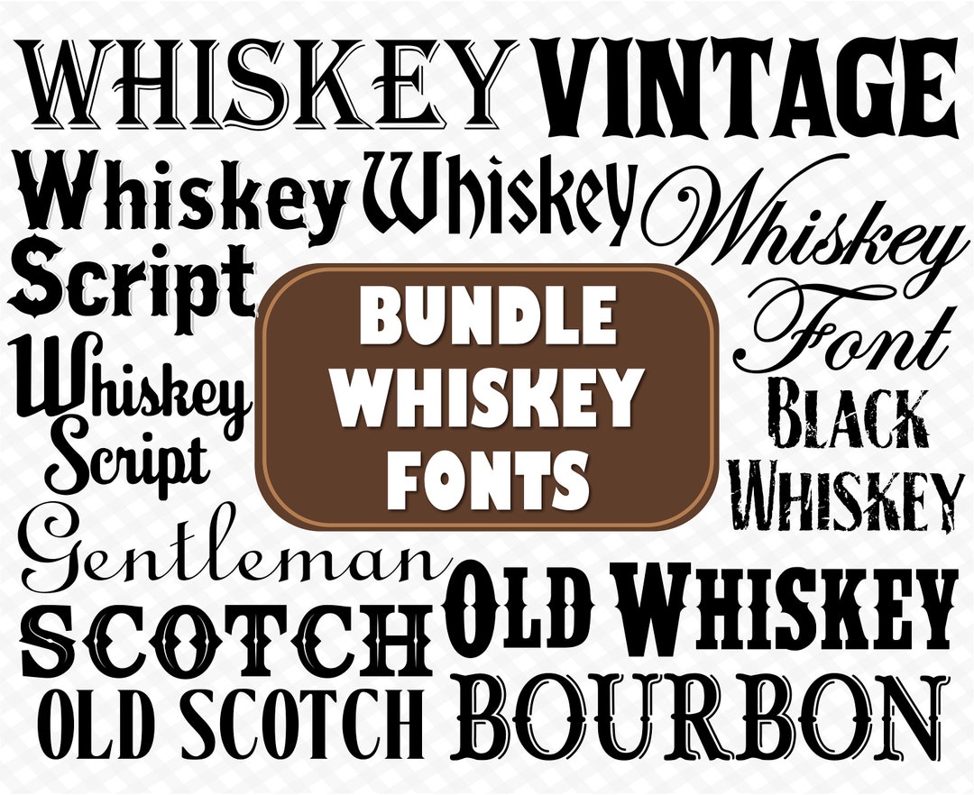 Whiskey Font Western Font Bourbon Font Scotch Font Western Letters Svg ...