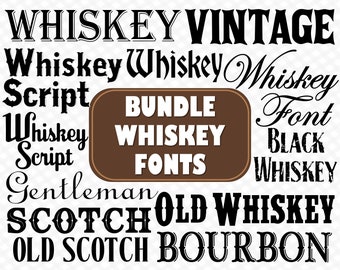 Whiskey Font Celtic Font Old English Letters Svg Bourbon Font Scotch ...