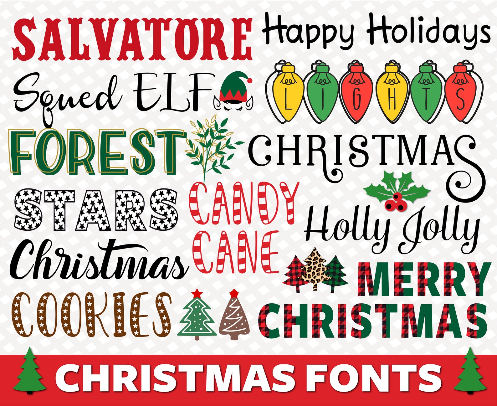 Bundle Christmas Fonts TTF SVG PNG Christmas Fonts for Cricut - Etsy