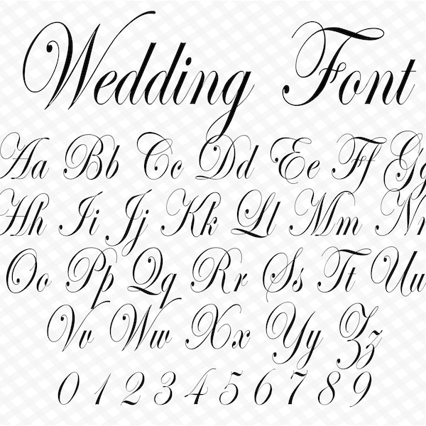 Wedding Font - Etsy