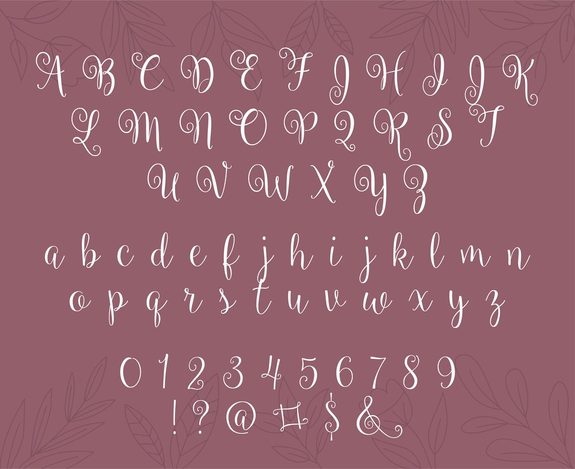 Wedding Font Cursive Font Ttf Svg Samantha Cursive Font for - Etsy