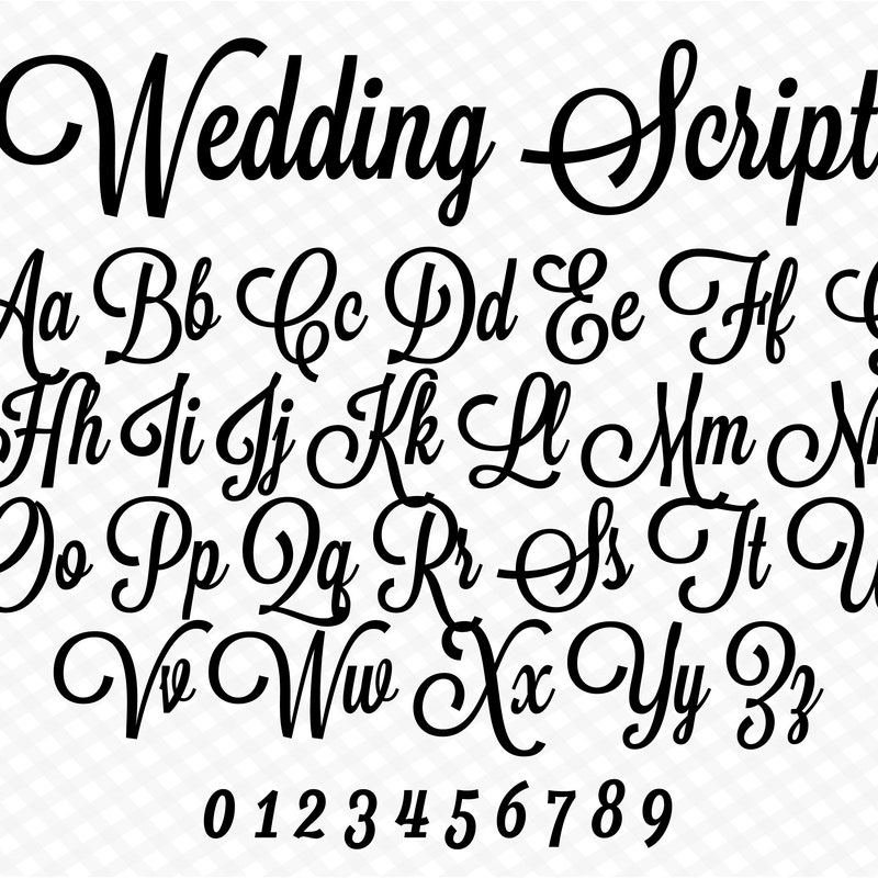 Wedding Font - Etsy