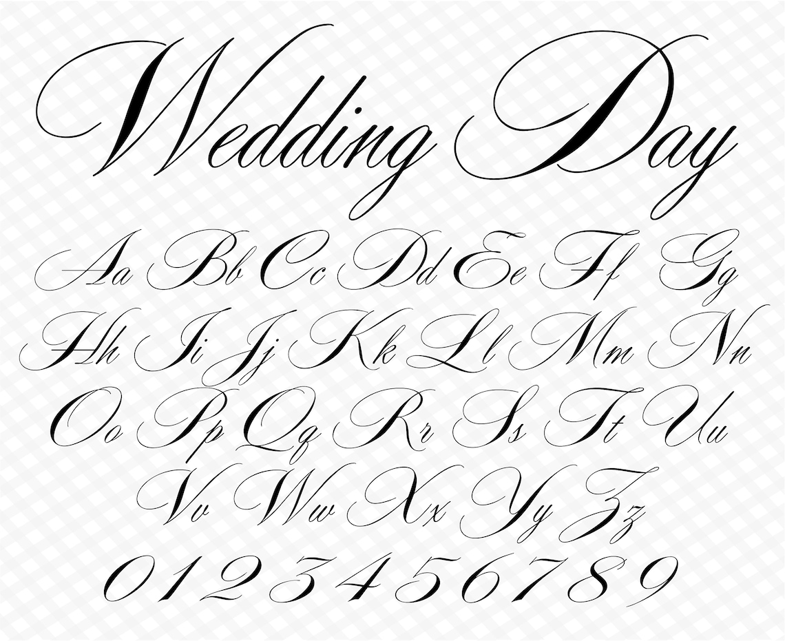 Wedding Font Invite Font Cursive Font Wedding Invitation Font Wedding ...