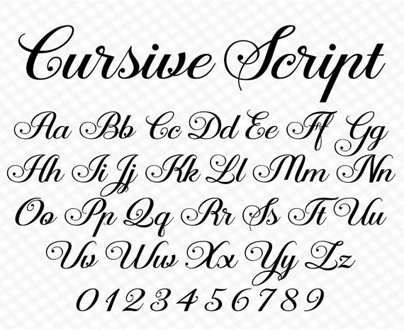 Cursieve Letters Alfabet