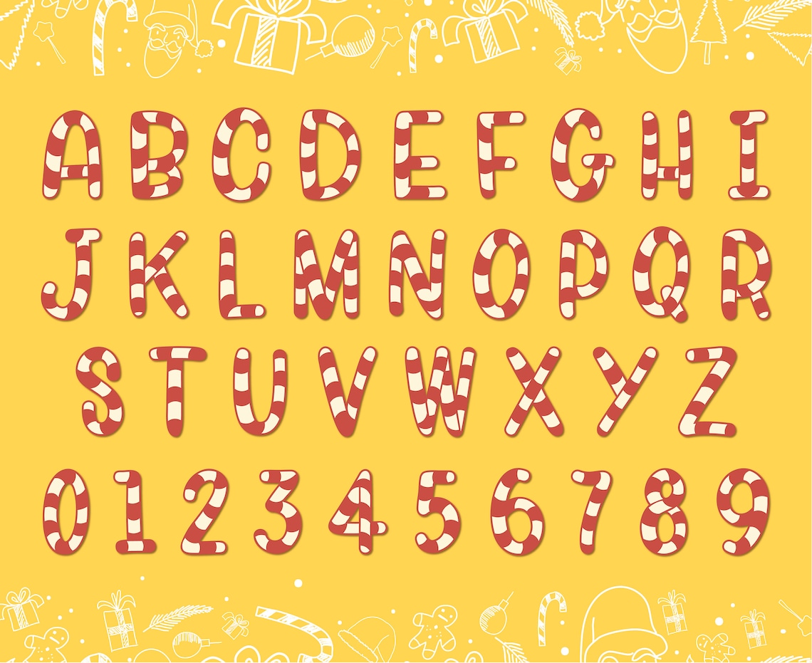 Candy Font Candyland Font Candy Cane Font Candy Script Font Christmas ...