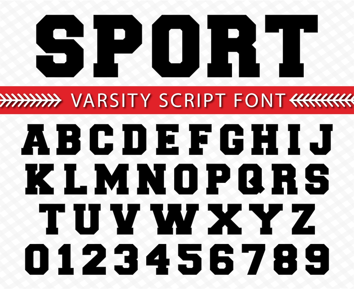 Varsity Font Sport Font College Font Football Font Baseball Font Soccer ...
