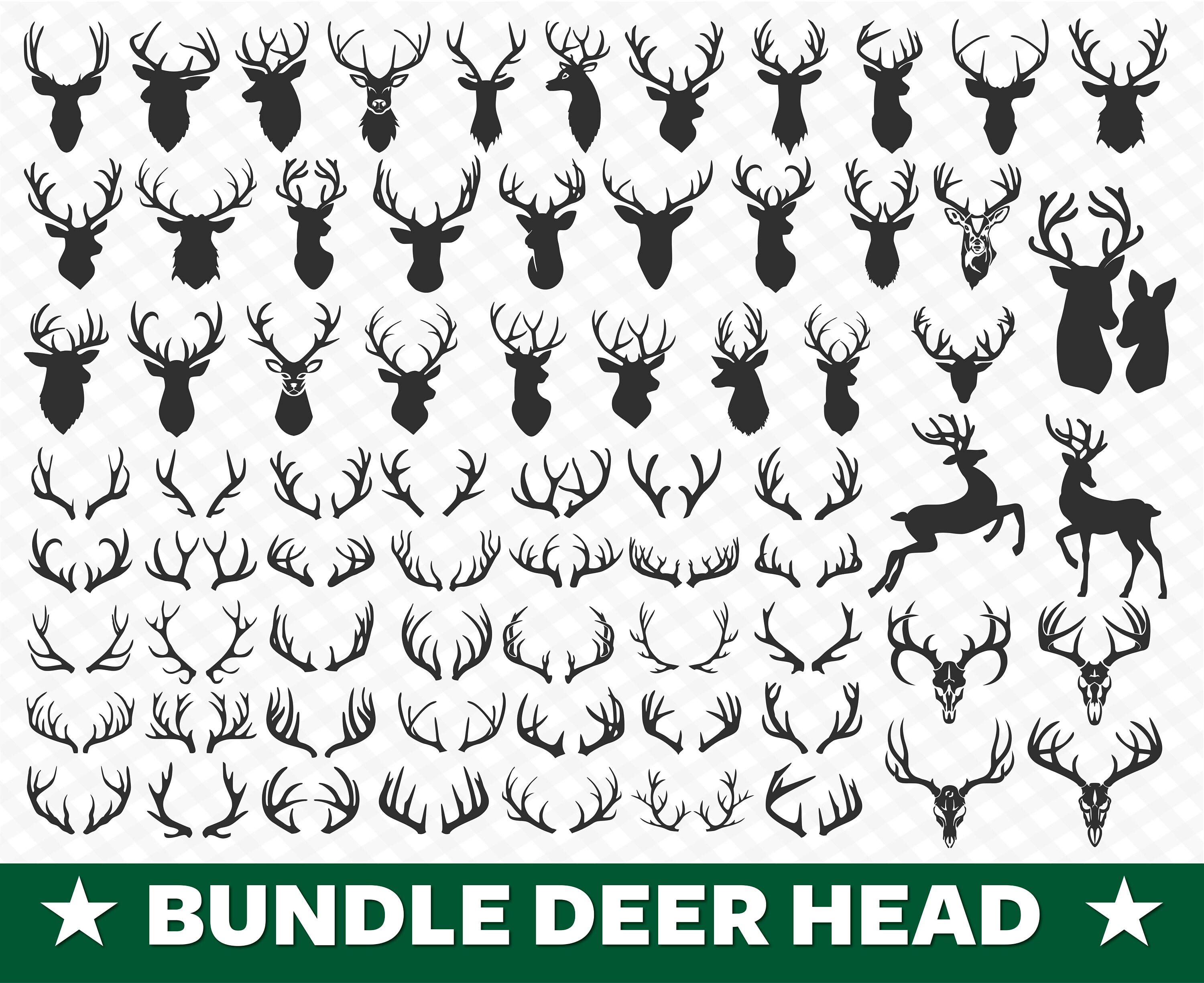 Deer Head Silhouette Vector Free
