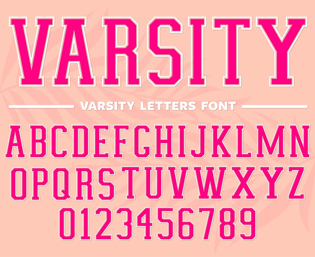 Varsity Font College Font Baseball Font Football Font Athletic Font ...