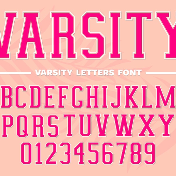 Shadow Varsity Font - Etsy