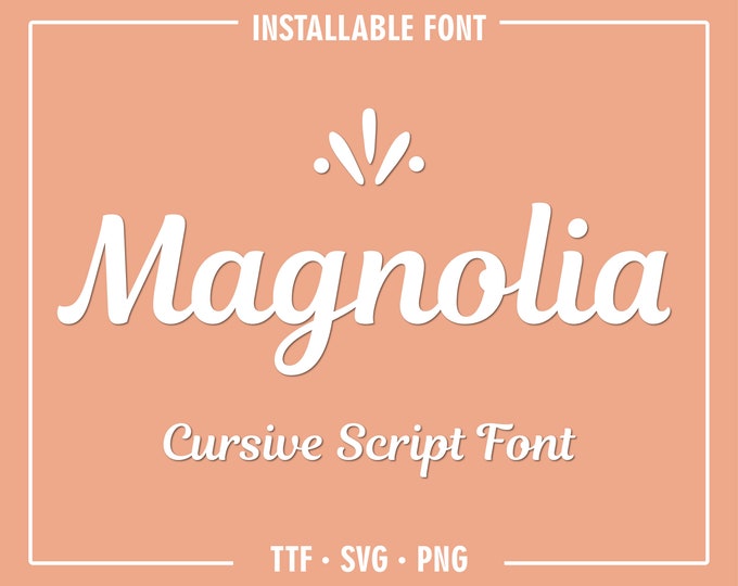 Magnolia Handwriting Font SVG, Handwriting Font SVG, Cursive ...