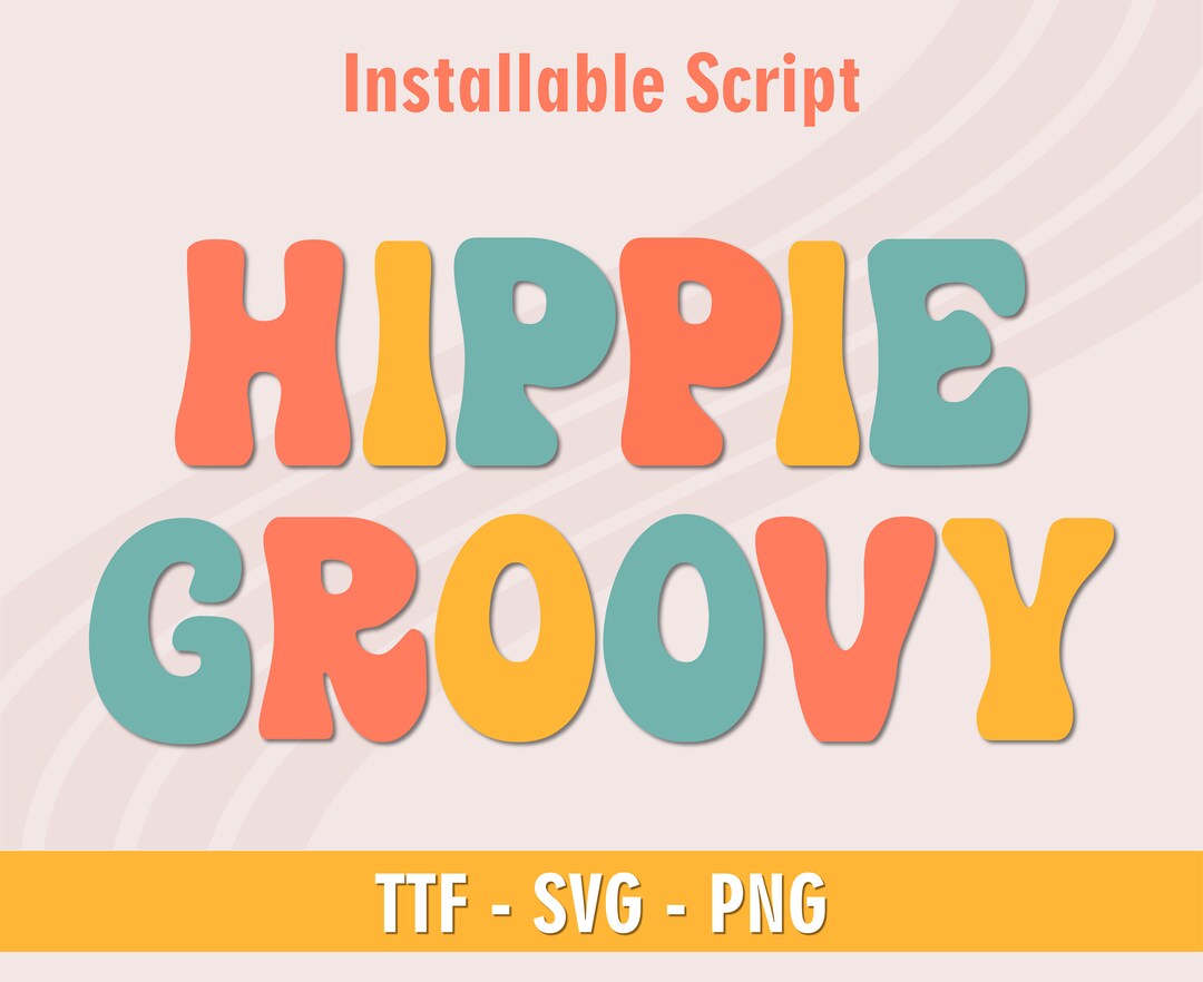 Groovy Font Retro Groovy Font Retro Font Wavy Font Groovy Font Svg ...
