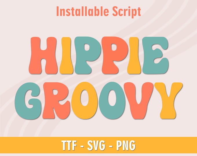 Groovy Font Retro Groovy Font Groovy Script Font Groovy 70s Font Happie ...