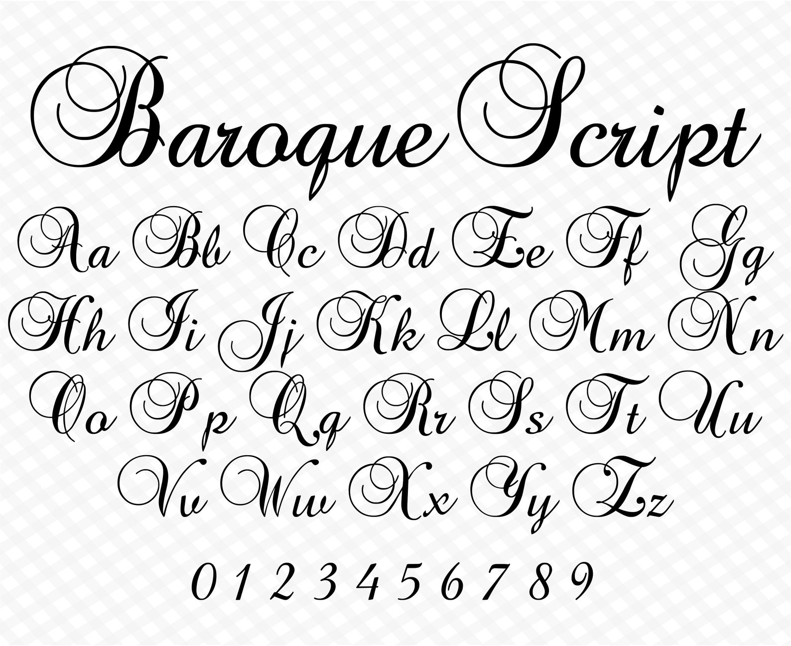Cursive Font Wedding Font Vintage Cursive Font Baroque Font Old Cursive ...