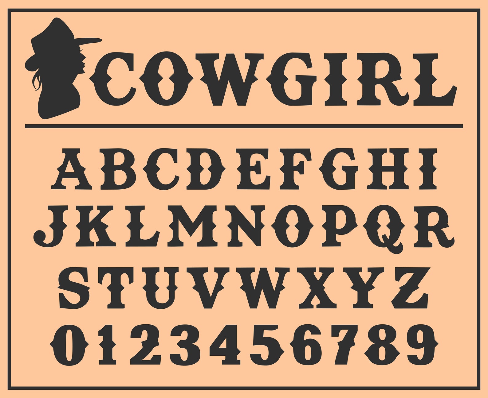 Cowgirl Font Western Font Wild West Font Cowboy Font Old West Font ...