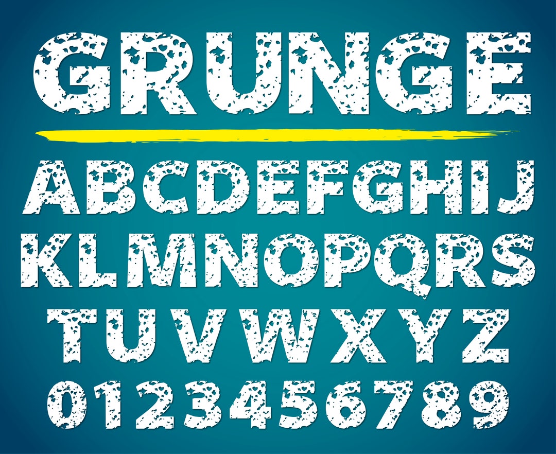 Grunge Font Distressed Font Distressed Monogram Font Grunge Lettering ...