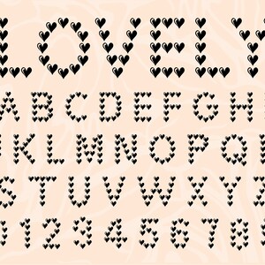 Heart Font Valentine's Day Font Valentine Font Wedding Font Heart Font ...