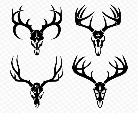 Deer Antler Skull Logo