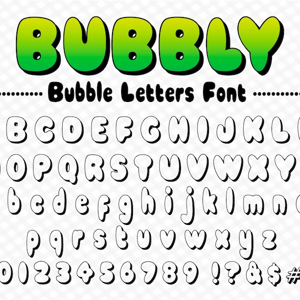 Bubble Letters - Etsy